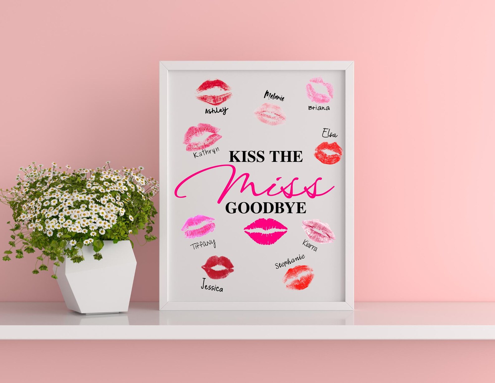 Kiss the Miss Goodbye Sign SVG PNG JPG | Bachelorette Party Printable ...