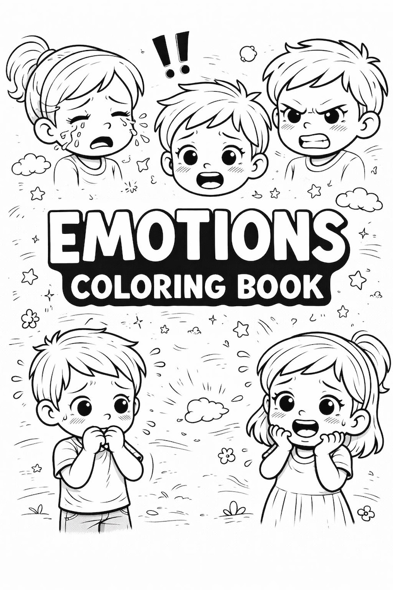 Emotions Coloring Book for Kids – Feelings Printable PDF – Social ...