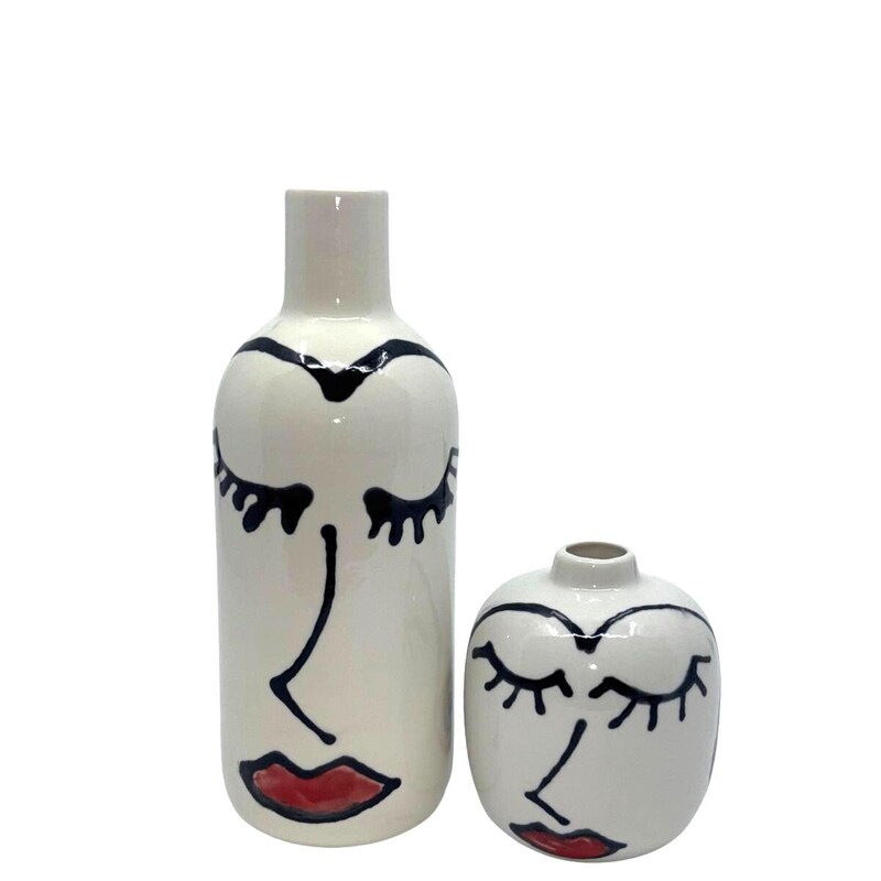 Abstract Face Vase - Etsy