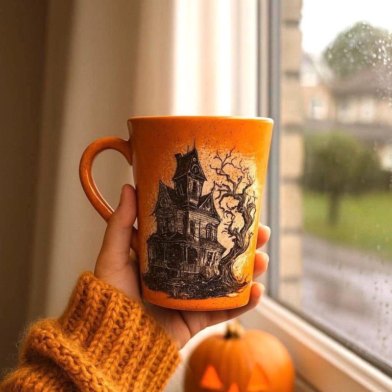 Ceramic Halloween Mug Set - Etsy