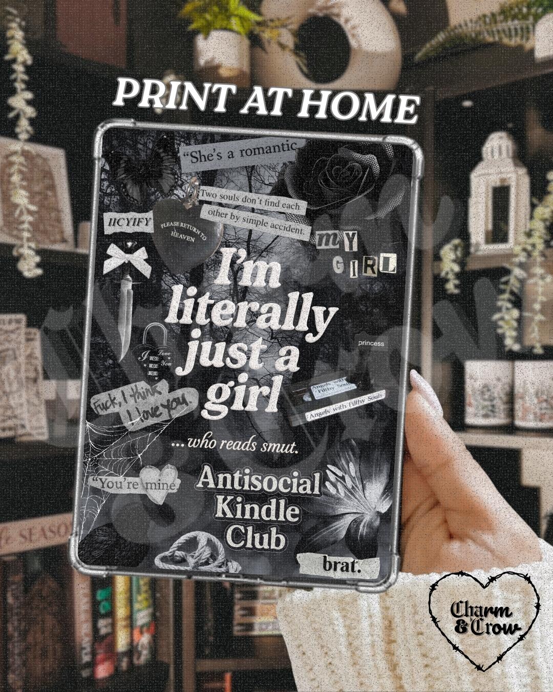 Dark Romance Kindle Insert | Spicy Bookish Design, Booktok, Book Lovers ...