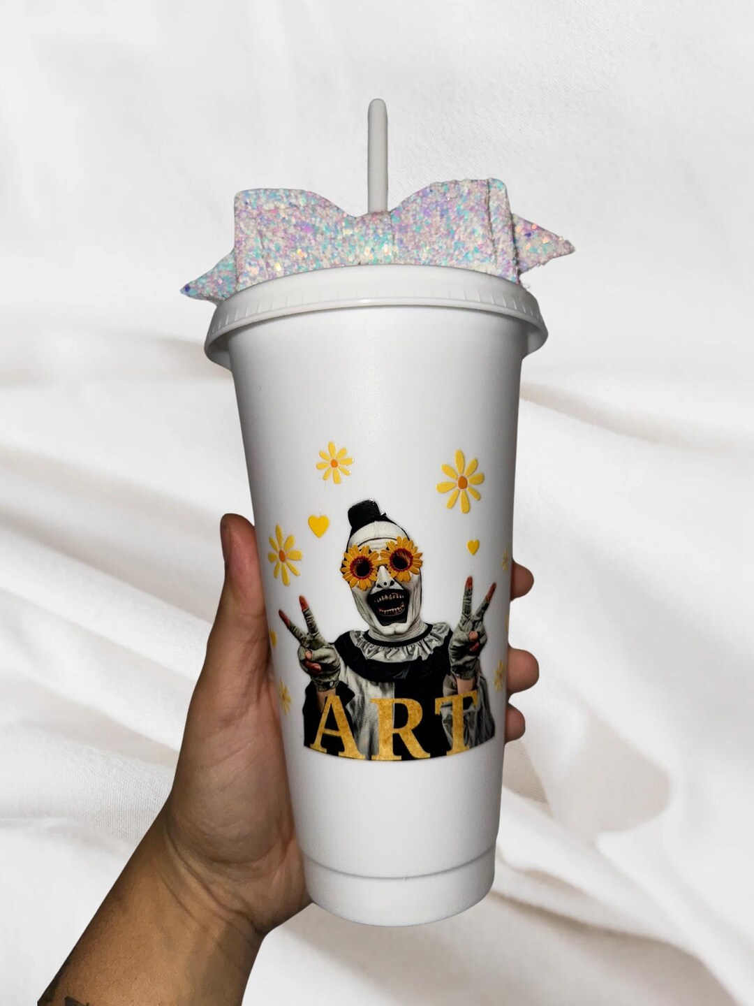 ART THE CLOWN Terrifier Inspired 24oz Cold Cup - Etsy