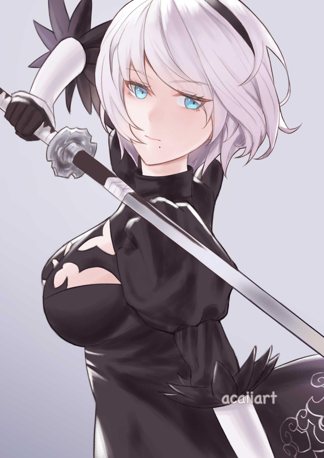 Nier Automata 2B Poster Print A4 - Etsy