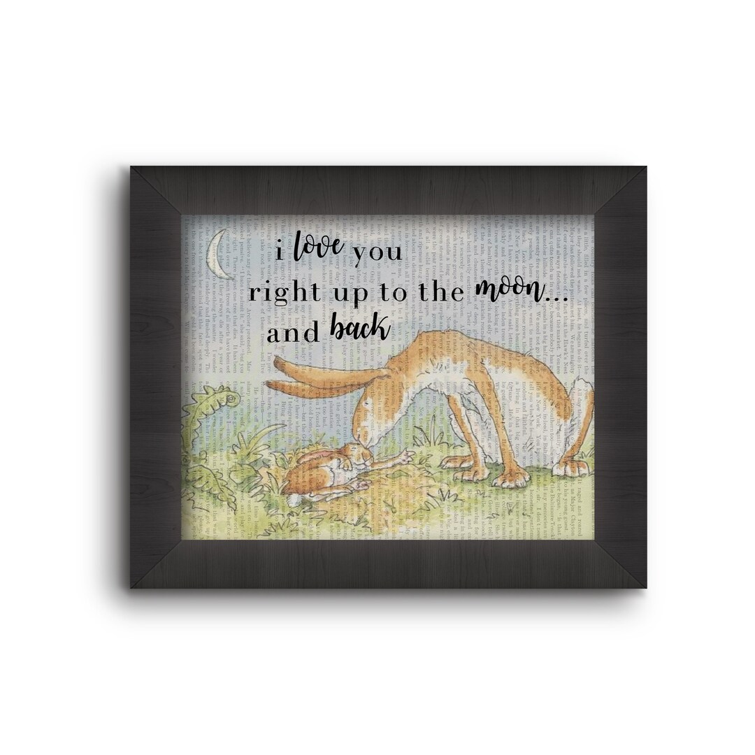 I Love You to the Moon Print - Nursery Wall Art - Etsy