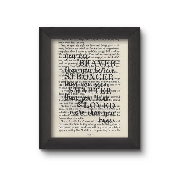 You Are Braver Than You Believe - Etsy