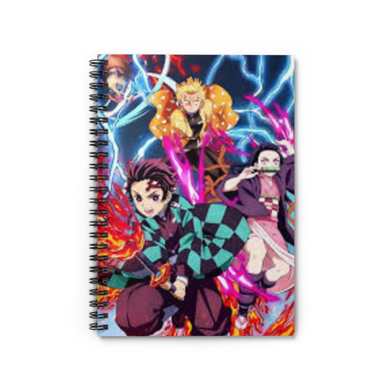 Demon Slayer Anime Spiral Notebook, Ruled Line Journal for Anime Fans ...