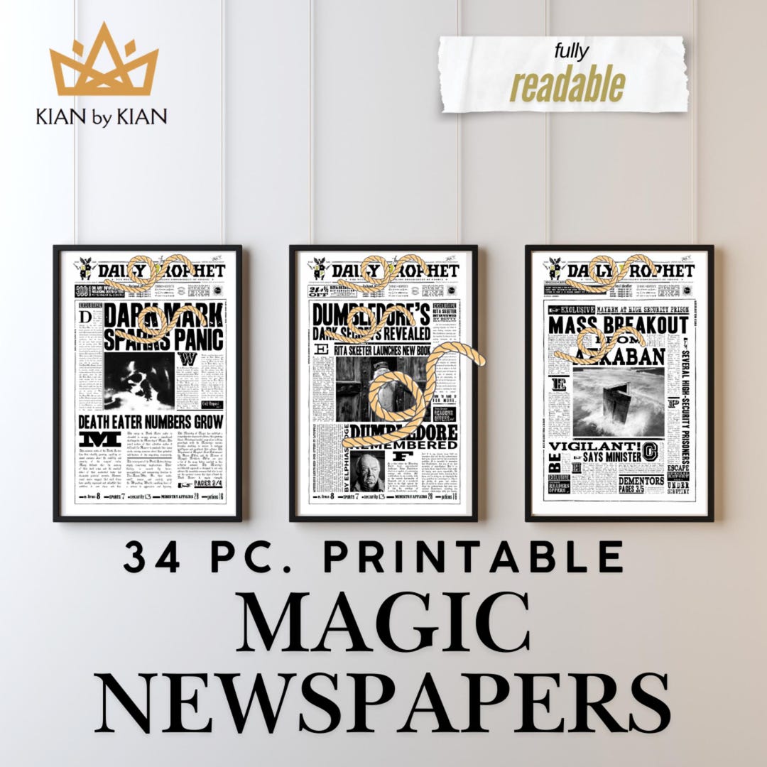 34 Printable Daily Wizard Newspapers, Ultra High Quality, Fully ...