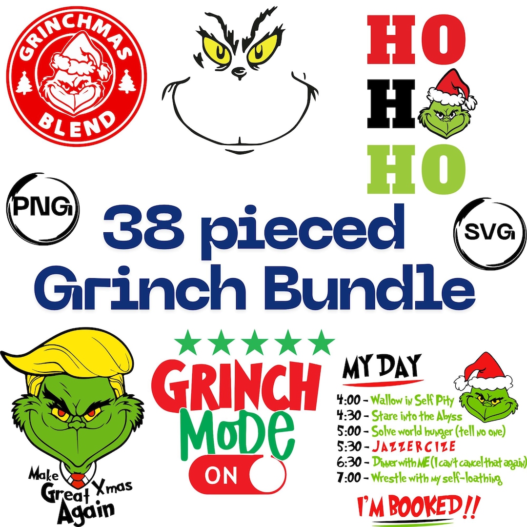 Grinch Svg Png Bundle, Grinch Christmas, Merry Grinchmas, in My Grinch ...