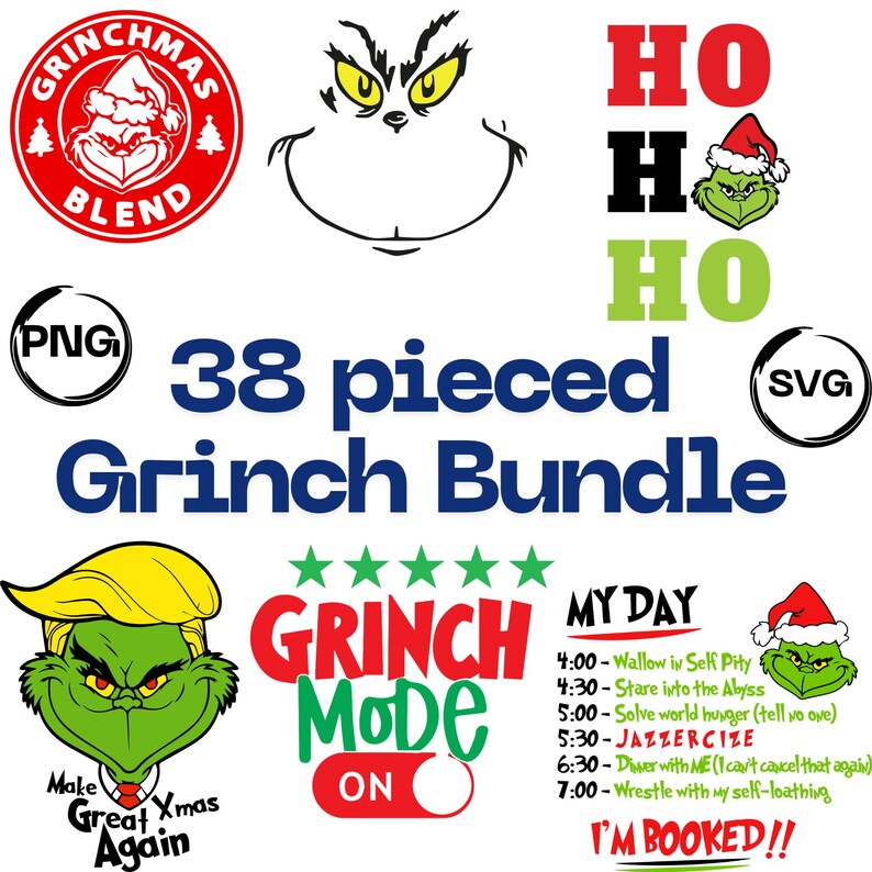 Grinch Svg Png Bundle, Grinch Christmas, Merry Grinchmas, in My Grinch ...