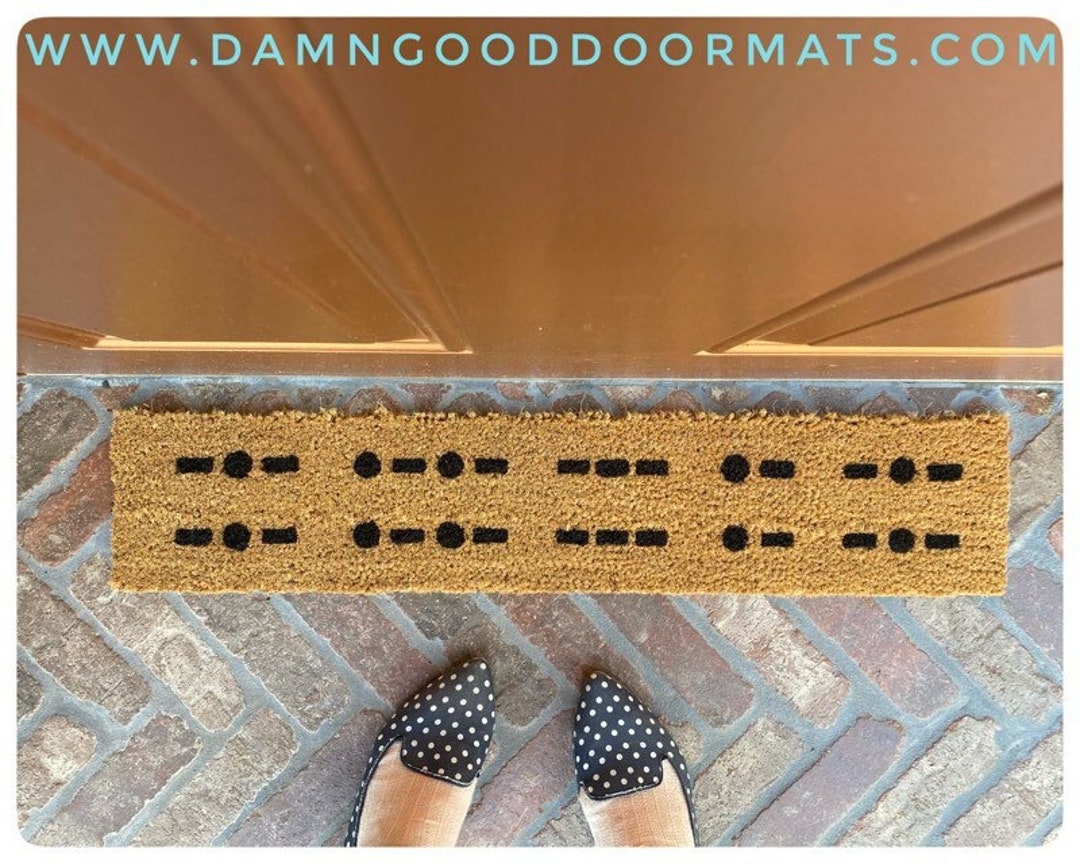 Morse Code Knock Joke Warning Escape Room Welcome Doormat Geek Nerd ...