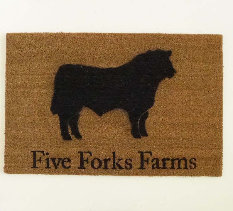 Black Angus Cow Farm Life Ranch Sign Doormat Entrance Rug - Etsy