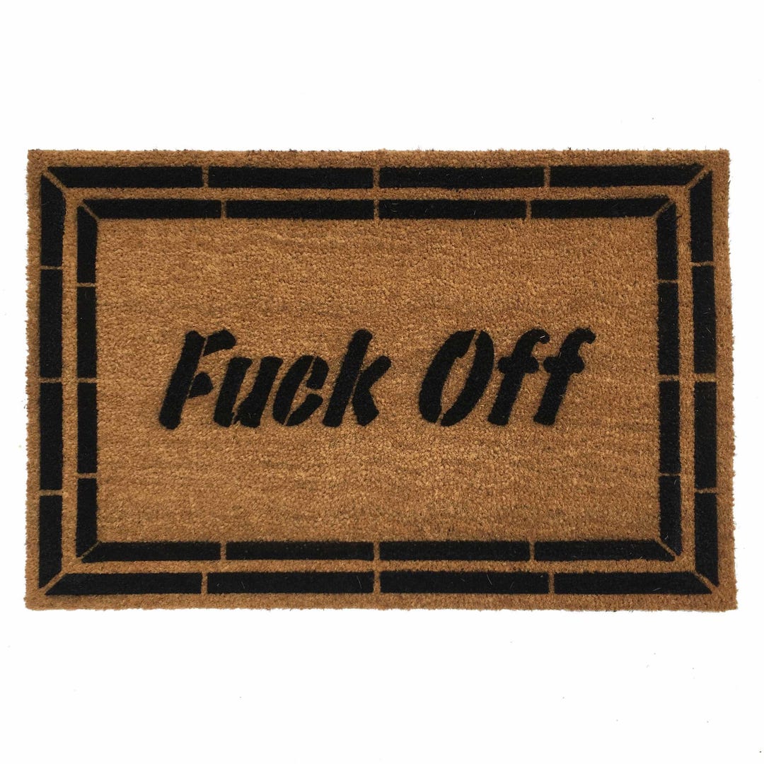 Offensive Welcome Mat: Funny 'fuck Off' Design - Outdoor Use - Etsy