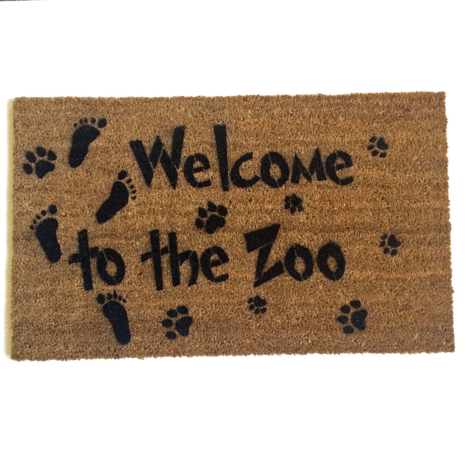 Welcome to the Zoo™ Paw Print Funny Doormat Baby Step Cute Sweet Door ...