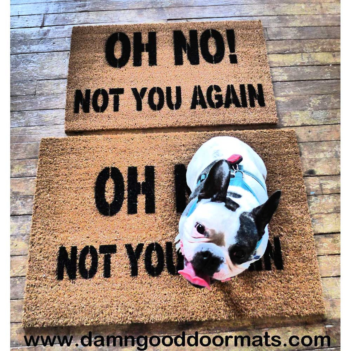 Oh No not you again funny rude doormat go away sign hand | Etsy