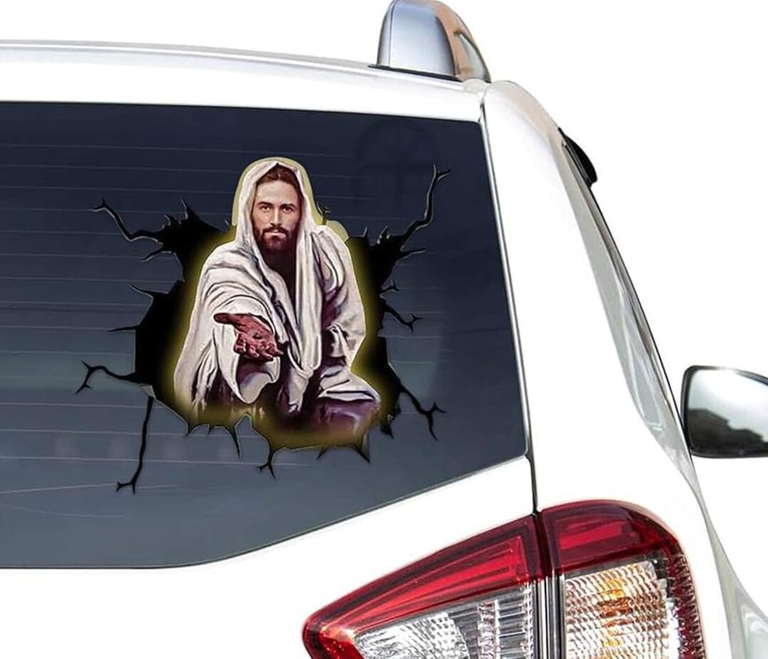 Jesus Vinyl Decal for Car, Christian Bumper Sticker, Jesus Christ Vinyl ...