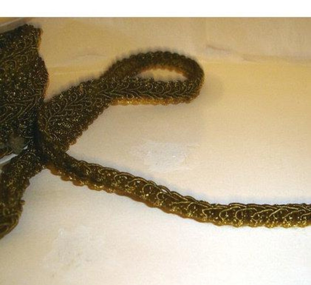 Grimp Braided Trim- 3/8" Wide/ Color- Moss/ Assorted Yardage/ Craft ...