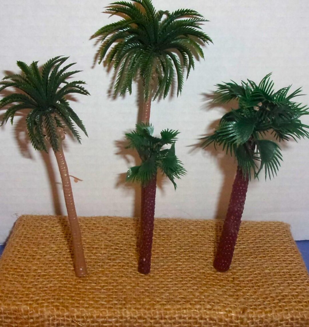 Miniature Palm Tree/ Assorted Sizes & Shapes and Set(s)/ Color Will ...