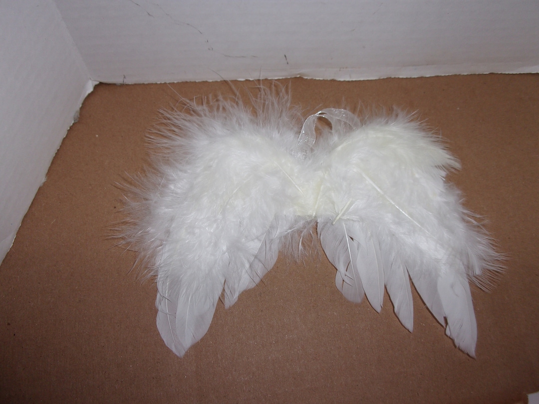 White Feather Angel Wing W/hanger Ornament/large Size/ Craft - Etsy
