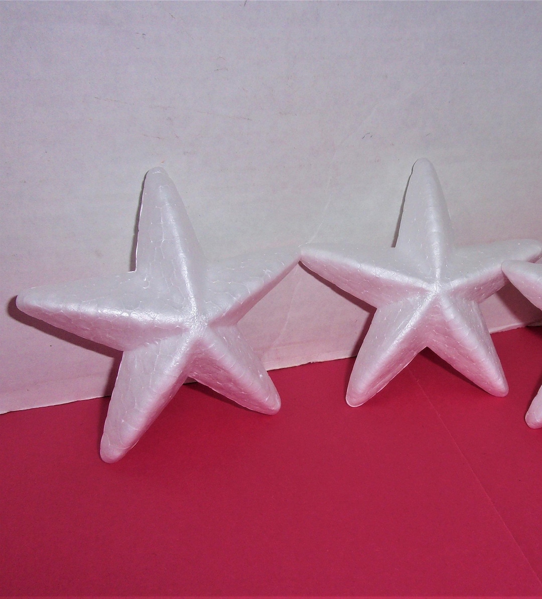 White Large Stars/ Set(s)/ 4" Wide/styrofoam/craft Supplies* - Etsy
