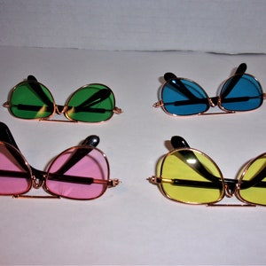 Aviator Doll Sunglasses / Doll Accessories /4 Color Choices color Can ...