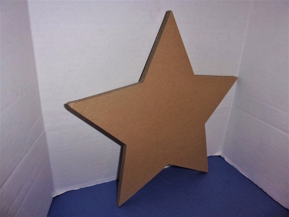 Unfinished Dark Beige Board Star/ 10 Wide/ Craft - Etsy