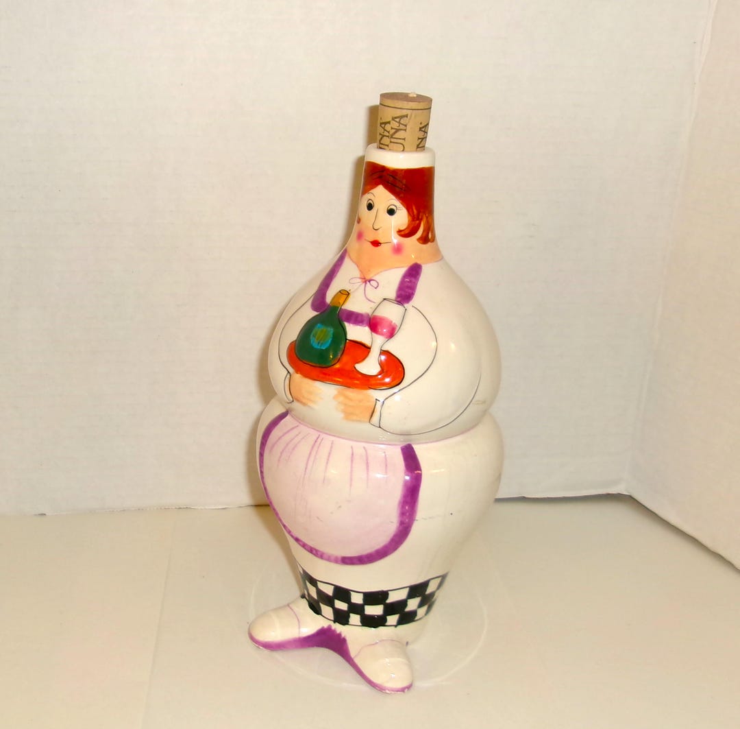 Ceramic Lady/chef Shaped Bottle /home Decor/ Supplies* - Etsy