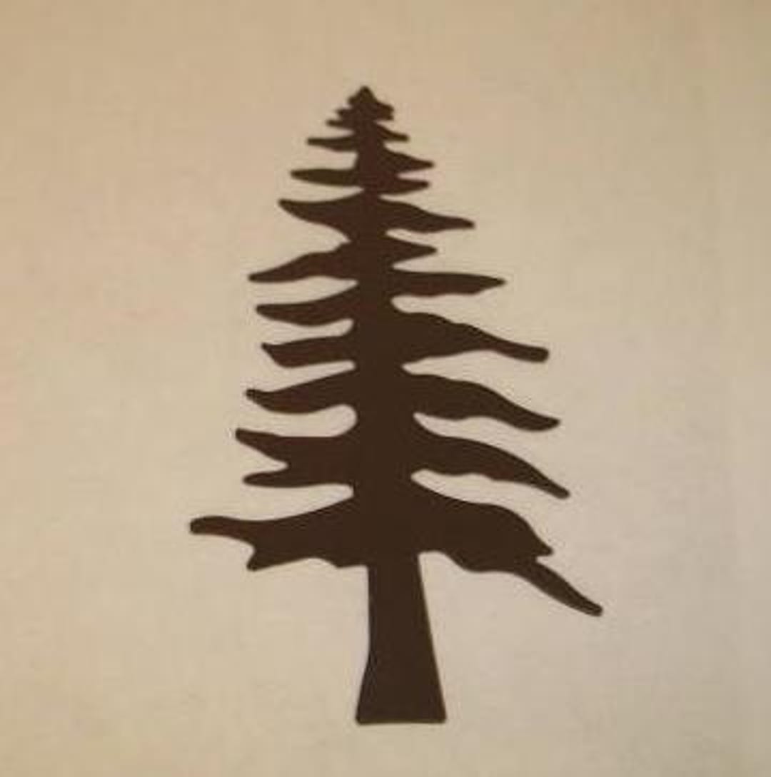 Rusty Metal Pine Tree Cutouts/extra Large - 6 1/4" Tall /craft Supplies ...