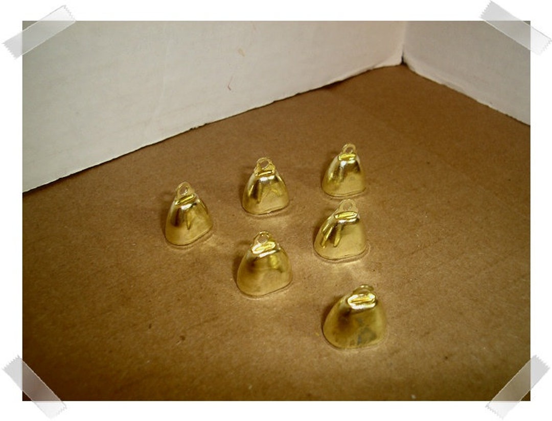 Gold Tone Bells/ Set of 6// 3/4" Tall/ Craft Supplies/ Free Shipping ...