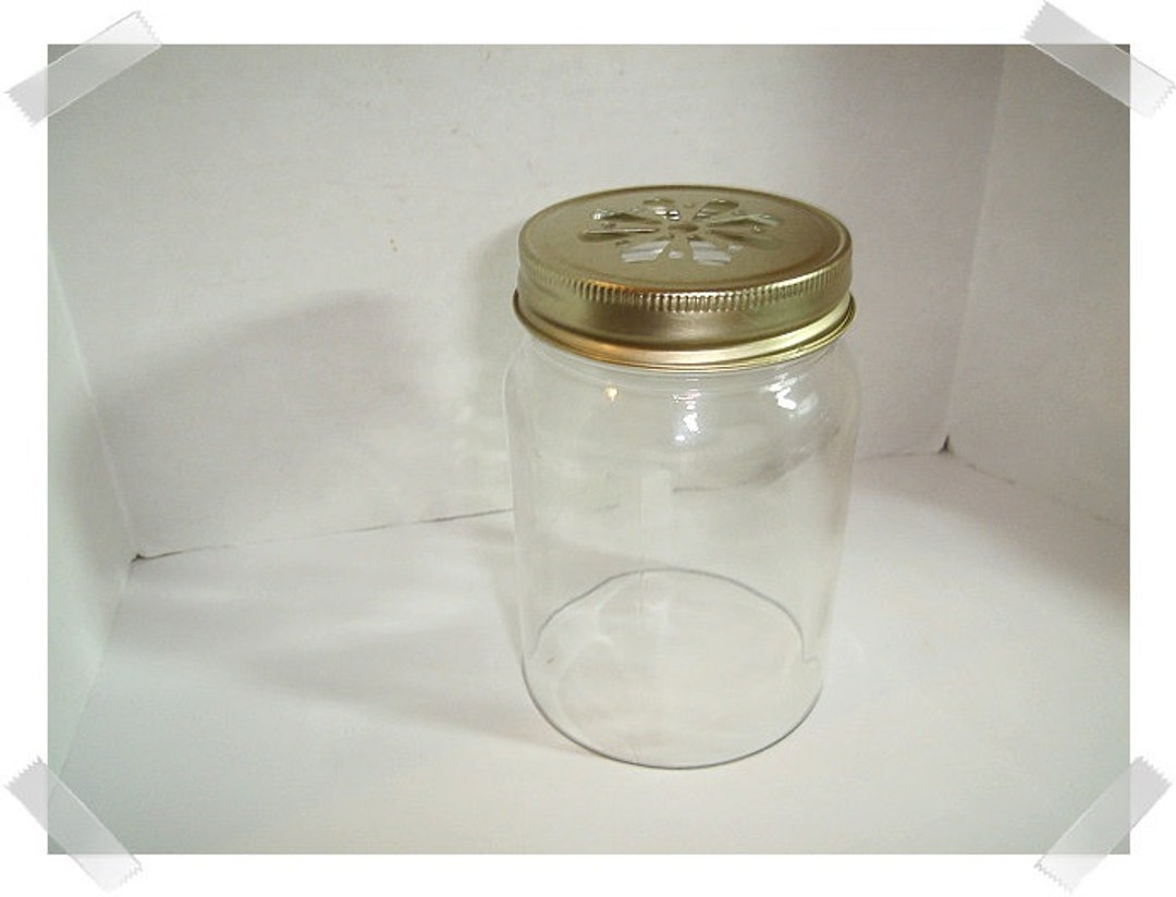 Open Bottom Mason Jar & Gold Tone Lid/ Home Décor/supplies/last One - Etsy