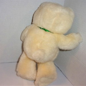 Ivory Color Bear/ Embroidered Nose/mouth & Green Bow/home Decor ...