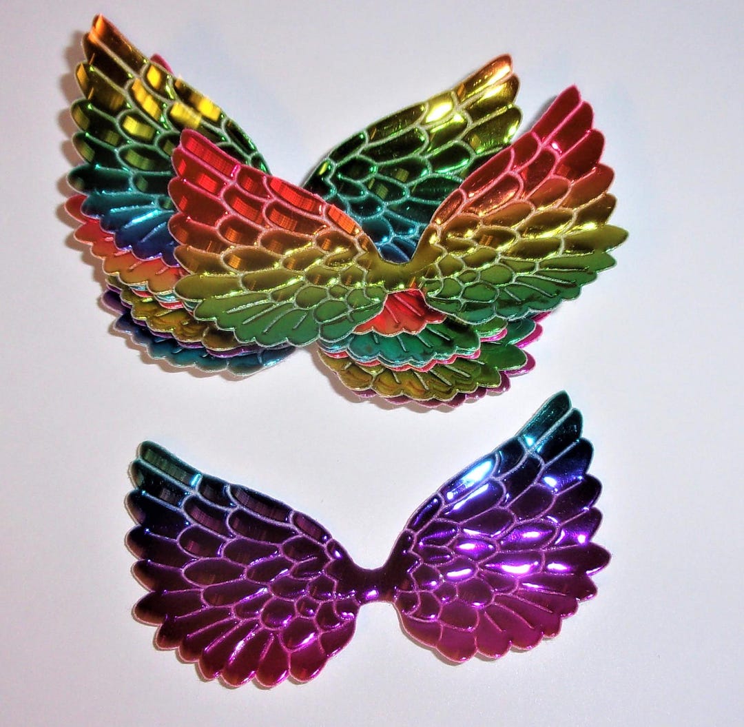Iridescent Colored Angel Wings/ Small / Set of 3/ Color Choices (colors ...