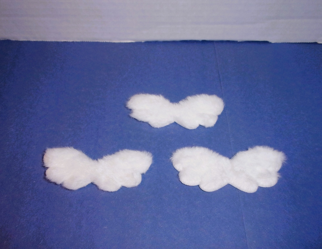 Mini Angel Wings/ Plush Patches/ Set of 3/ Craft Supplies* - Etsy