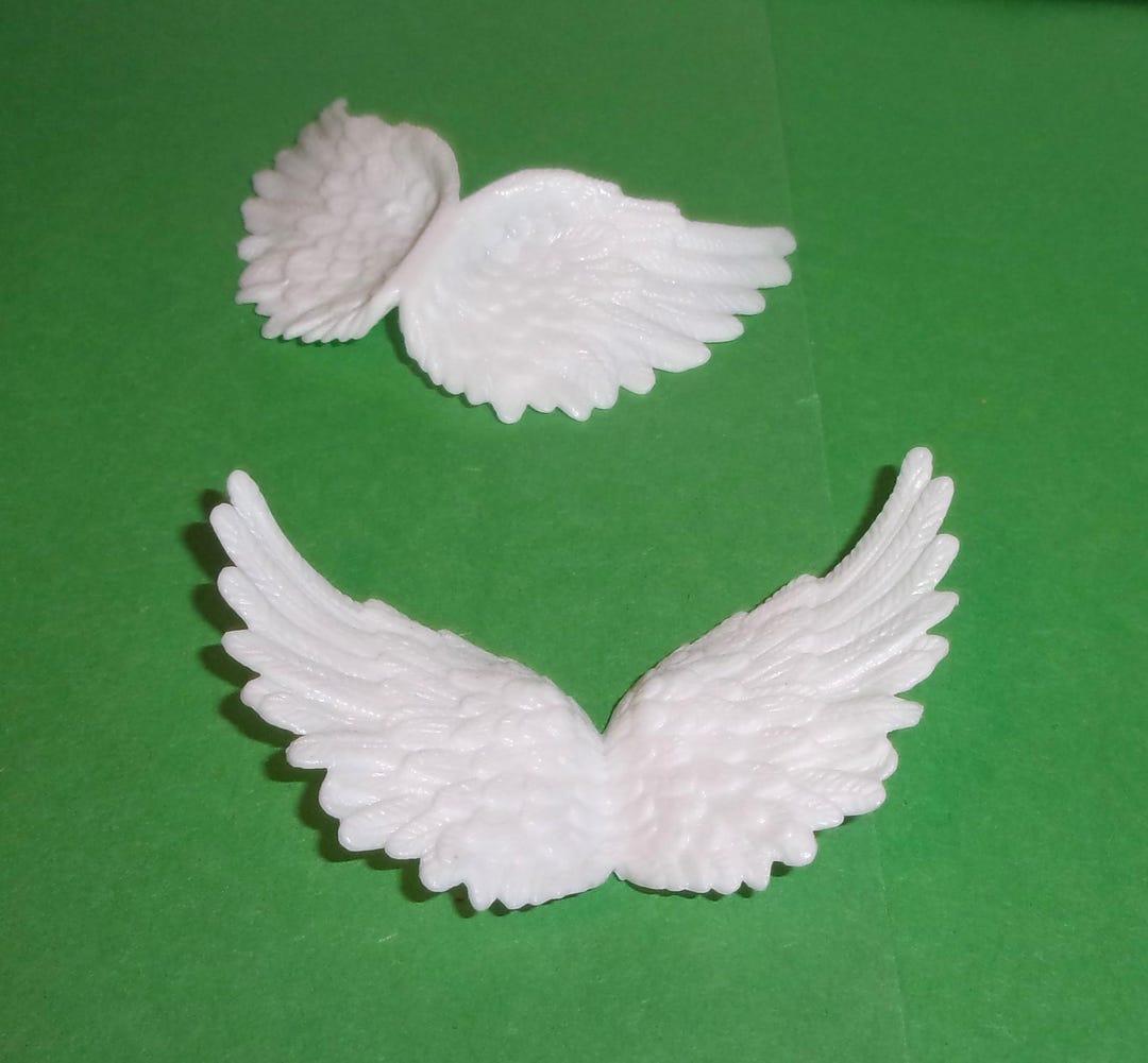 White Angel Wings 3D /plastic / Set of 2/ Craft Supplies* - Etsy