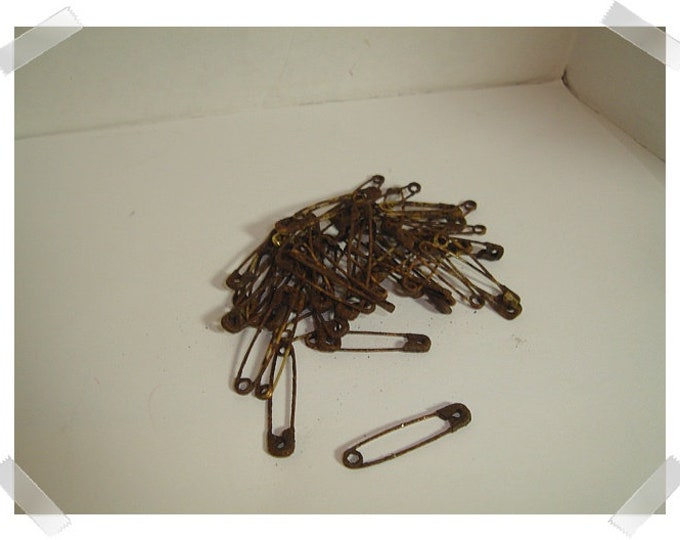 Rusty Metal Safety Pins/ Set of 24// 1" Long / Mini/ Craft Supplies* - Etsy