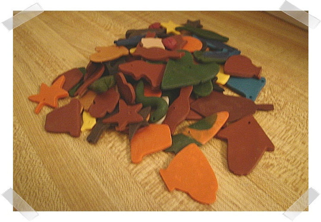 Clay Embellishments/ Assorted Lot- Little Over 2 Oz. Bag/craft Supplies ...