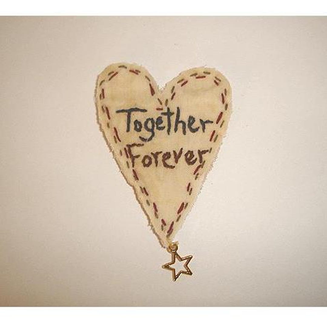 Heart Muslin Fabric Ornament, Magnet, Pin OR Key Ring/ Handmade** - Etsy