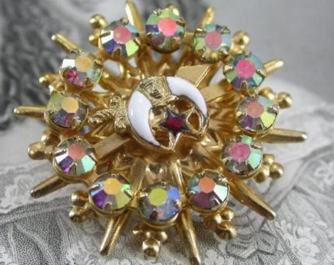 Fancy 1950's or 1960's Ladies Shriners Pin....ancient Arabic Order of ...