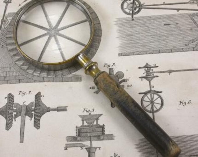 Early 1900's Bausch and Lomb Magnifying Glass...nickel Plated Brass ...