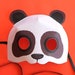 Panda Mask Template DIY No Sew Mask Pattern. Instantly Make a Panda ...