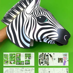DIY Zebra Hand Puppet Craft Template: Printable Activity (PDF) - Etsy