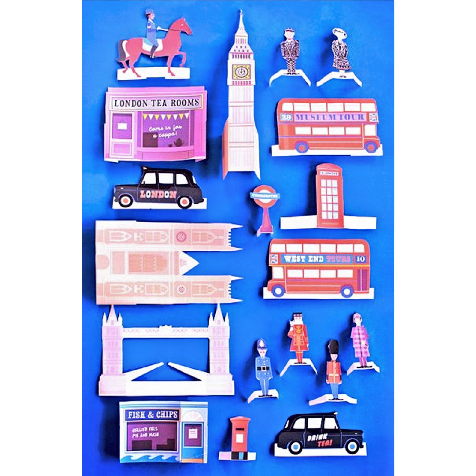 London Printable Playset: Landmarks & Characters Activity Pack (PDF) - Etsy