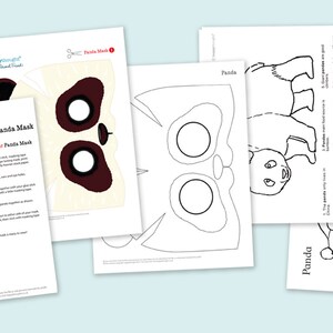 Panda Mask Template DIY No Sew Mask Pattern. Instantly Make a Panda ...