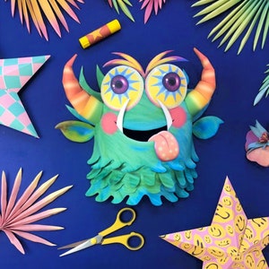 Printable Monster Mask Templates: 4 Full Color Monster Mask Designs to ...