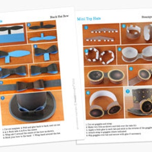 DIY Mini Top Hat Templates and Patterns. Easy No-sew Step by - Etsy Canada