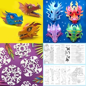 Dragon Craft Activity Kit Templates. Download & Make Puppets, Masks and ...