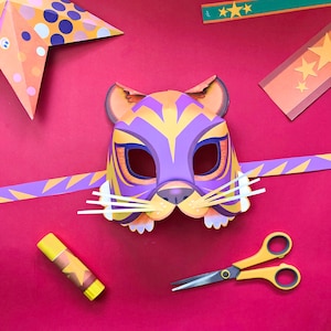 4 Printable Animal Lucha Libre Mask Templates. Chihuahua, Rabbit, Tiger ...