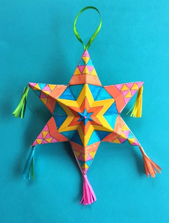 Cinco De Mayo Papercraft Activity Pack: DIY Pinatas, Flowers, Stars and ...