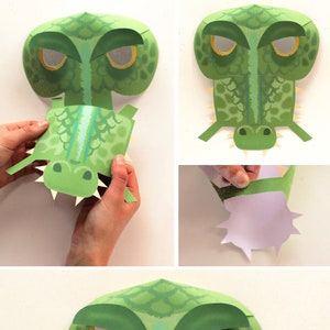 DIY Crocodile Mask Template: Printable Animal Costume (PDF Pattern) - Etsy