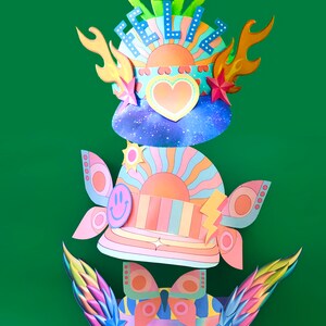 DIY Party or Festival Hat Templates. Printable Pdf Patterns ...