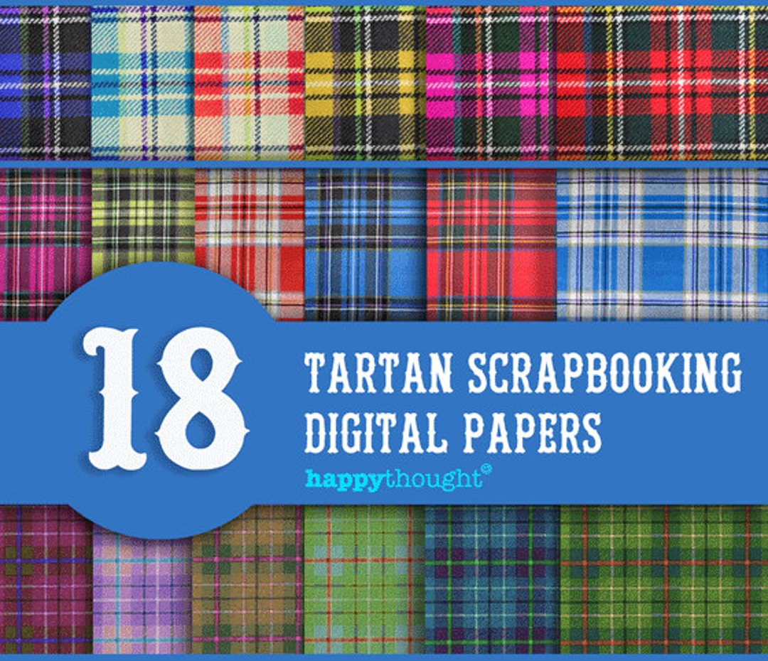 Tartan Digital Paper: 18 High-resolution Scottish Plaid Backgrounds ...